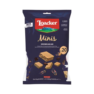 LOACKER Mini Wafer with Cocoa Cream Flavor, Model Cremkakao, Size 200g ...