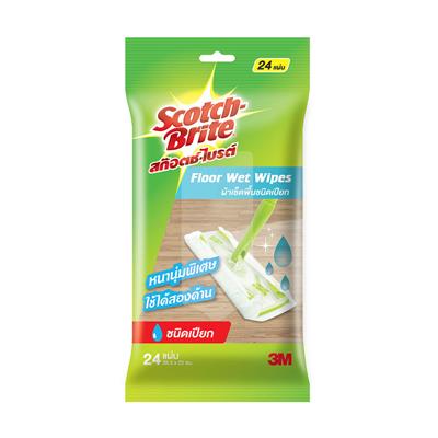 SCOTCH-BRITE Wet Floor Wipes 24 Sheets | OfficeMate