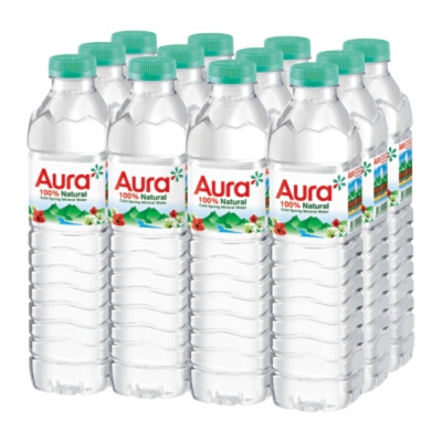 AURA Natural mineral water 500 ml (12 bottles per pack) | OfficeMate