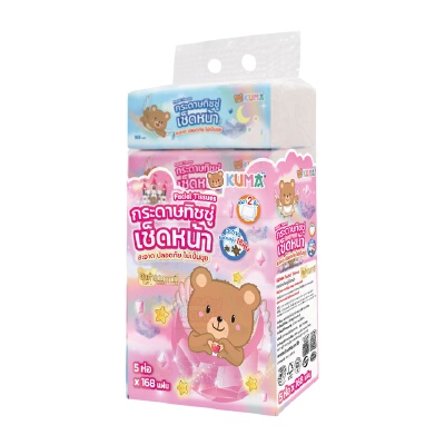 KUMA Facial Tissue 168 sheets Classic model (5 packs/pack) | OfficeMate