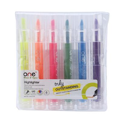 ONE Highlighter G-0517T Assorted Colors (6 Pcs./Pack) | OfficeMate