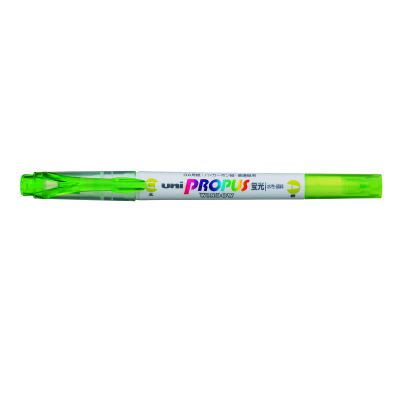 ปากกาเน้นข้อความ 2 หัว เขียวมะนาว ยูนิ PROPUS PUS-102T | OfficeMate