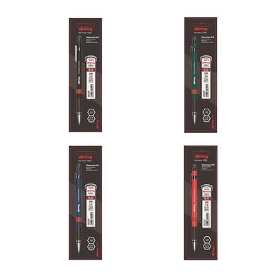 ROTRING Mechanical Pencil Set + 0.5 mm Leads Visumax (Assorted Colors ...