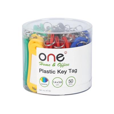 Plastic Key Tag Assorted 50/Pack | OfficeMate