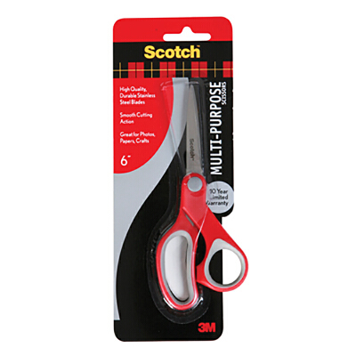 Scotch Scissors 6" Multi Purpose 1426 Red Color | B2S
