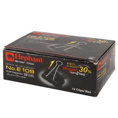 ELEPHANT Binder Clip 40 mm. E109 (12 Pcs./Box) | OfficeMate