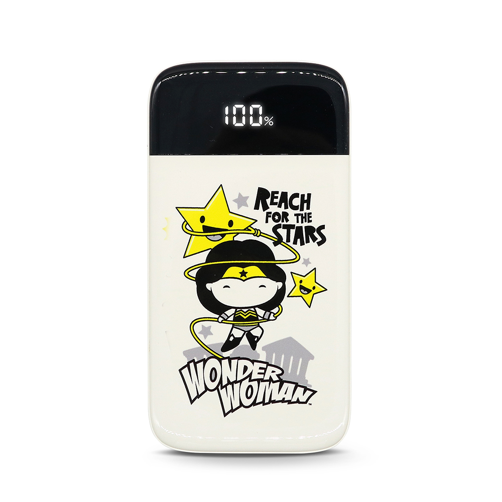 แบตสำรอง VOX Power Bank Digital LED 10000 mAh ลาย Wonder Woman สีขาว | B2S