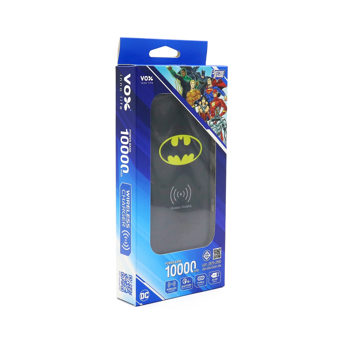 แบตสำรอง VOX Power Bank Wireless Charger 10000 mAh ลาย Logo Batman | B2S