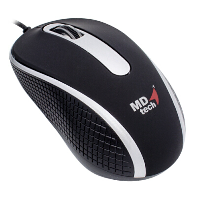 เมาส์มีสาย MD Tech MD-18 สีดำ-เงิน | OfficeMate