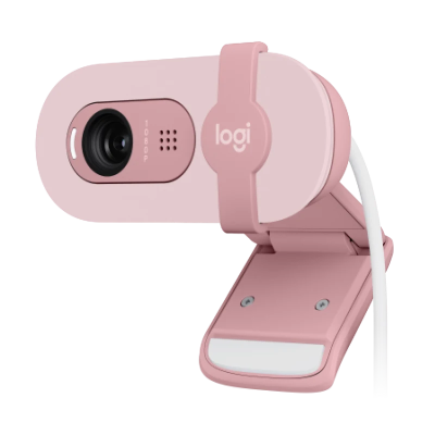 กล้องเว็บแคม Logitech QCAM-BRIO100 Logitech QCAM-BRIO100 สีชมพูกุหลาบ ...
