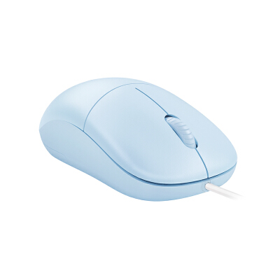 MICROPACK เม้าส์มีสาย รุ่น M105 สี Light Blue Angled | OfficeMate