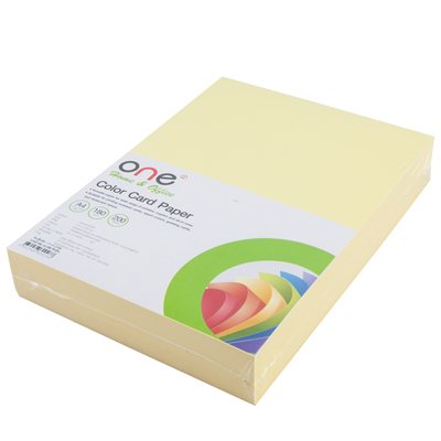 Colour Card Paper A4 180 gsm. Yellow (200/Pack) | OfficeMate