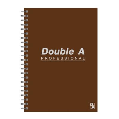 สมุดริมลวด A5 70g. 40แผ่น น้ำตาล Double A Professional | OfficeMate