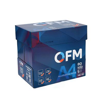OFM กระดาษถ่ายเอกสาร 80 แกรม สีขาว ขนาด A4 500 แผ่น (แพ็ค 5 รีม ...