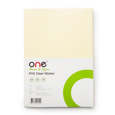 ONE PVC Clear Sticker A4 (20แผ่น/แพ็ค) | OfficeMate