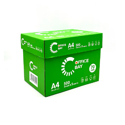 กระดาษถ่ายเอกสาร ออฟฟิศเบย์ A4 70G (500แผ่น/รีม,แพ็ค5รีม) | OfficeMate