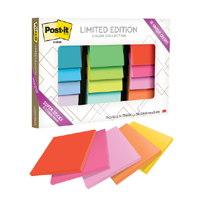 POST-IT กระดาษโน้ต สติกกี้โน้ต รุ่น 654-15SSHOL คละสี ขนาด 3x3 นิ้ว (แพ ...