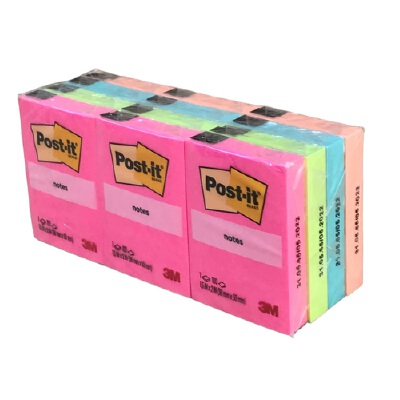 POST-IT กระดาษโน้ต รุ่น 653AN คละสี ขนาด 1.5x2 นิ้ว (แพ็ค 12 เล่ม ...