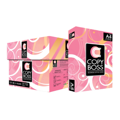 COPY BOSS กระดาษถ่ายเอกสาร 80G A4 ชมพู (แพ็ค 5 รีม) | OfficeMate