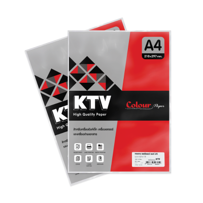 KTV กระดาษการ์ดสี 120แกรม A4 (50แผ่น) สีแดง #25 | OfficeMate