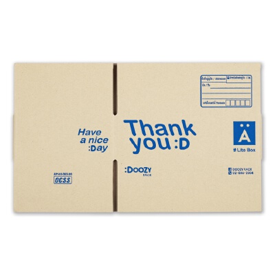 DOOZY PACK กล่องไปรษณีย์ LITE BOX ขนาด 14x20x6 ซม แพ็ค 10 สีครีม ...