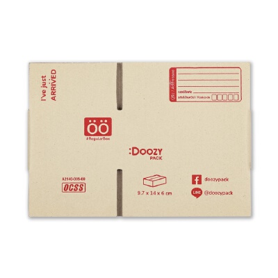 DOOZY PACK กล่องไปรษณีย์ NO.00 สีครีม (แพ็ค10) ขนาด 9.7x14x6 ซม. ...