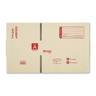 DOOZY PACK กล่องไปรษณีย์ NO.A ขนาด 14x20x6 ซม (แพ็ค10) | OfficeMate