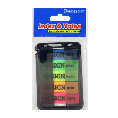 BENNON แผ่นฟิล์มดัชนี อินเด็กซ์โน๊ต ข้อความ SIGN HERE ชนิดกาวในตัว ...