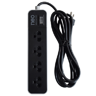 Neo Plug 10A 1SW 4S 3M NEO401B | OfficeMate