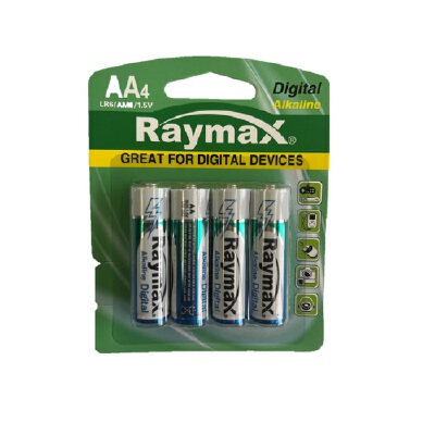 RAYMAX ถ่านอัลคาไลน์ AA รุ่น LR6/4B แพ็ค 4 ก้อน | OfficeMate