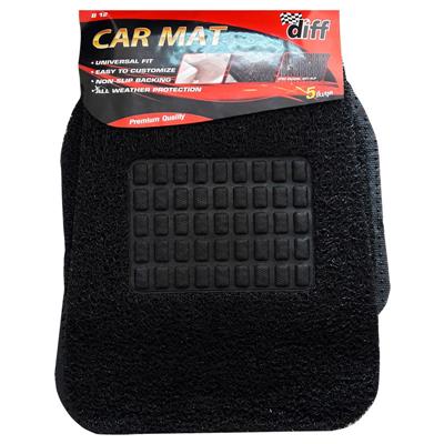 พรมใยไวนิล ดำ (แพ็ค5ผืน) DIFF B-12 | OfficeMate