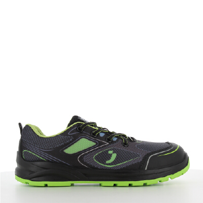 SAFETY JOGGER Safety Shoes CADOR S1P Black-Green Color Size 48 | OfficeMate