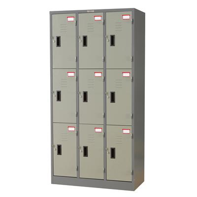 ตู้ล็อคเกอร์ เฟอร์ราเดค 9 ประตู LK-009 สีเทาสลับ | OfficeMate