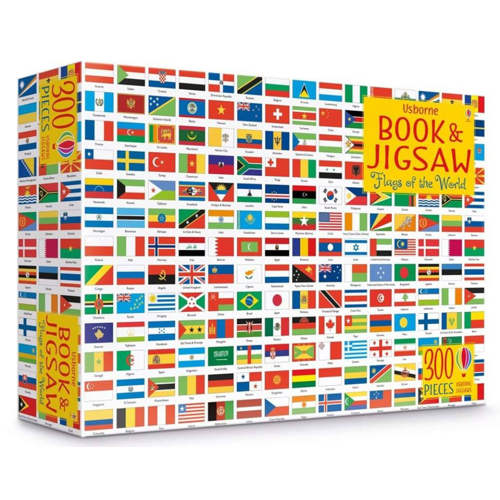 BOOK & JIGSAW: FLAGS OF THE WORLD (300 PCS) | B2S