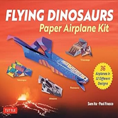 FLYING DINOSAURS PAPER AIRPLANE KIT: 36 AIRPLANES IN 12 DIFFERENT ...
