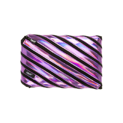 Zipit METALLIC JUMBO POUCH ZJMT Purple Color | OfficeMate