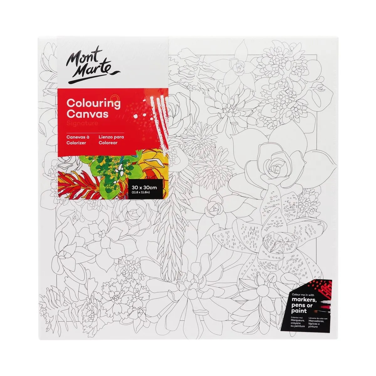 เฟรมผ้าใบระบายสี MONT MARTE ขนาด 30x30 ซม. คละลาย ชุด 2 | B2S