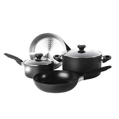 MEYER 6-Piece Cookware Set COOKNLOOK INDUCTION Nonstick Aluminum ...