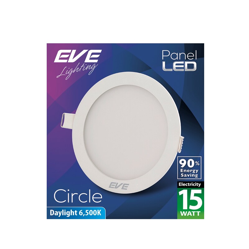 EVE LIGHTING โคมไฟดาวน์ไลท์หน้ากลม รุ่น PANEL LIGHT 15W | OfficeMate