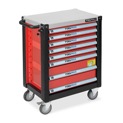Toolmax Mobile Tools Cabinet with Galvanised Worktop - 2 Large + 6 ...
