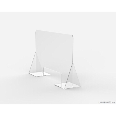 Quikframe Acrylic Guard Flat Foot/W100 x H80 cm, Open Type/W35 x H16 cm ...