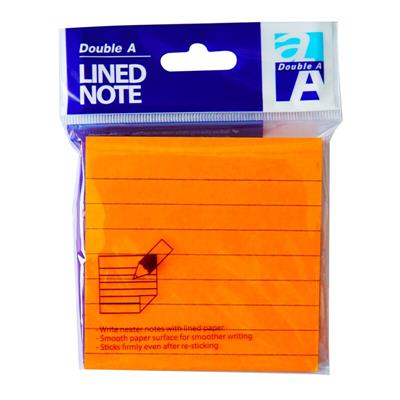 Lined Note Double A S8858741723120TH :76x76: Neon Ora | OfficeMate