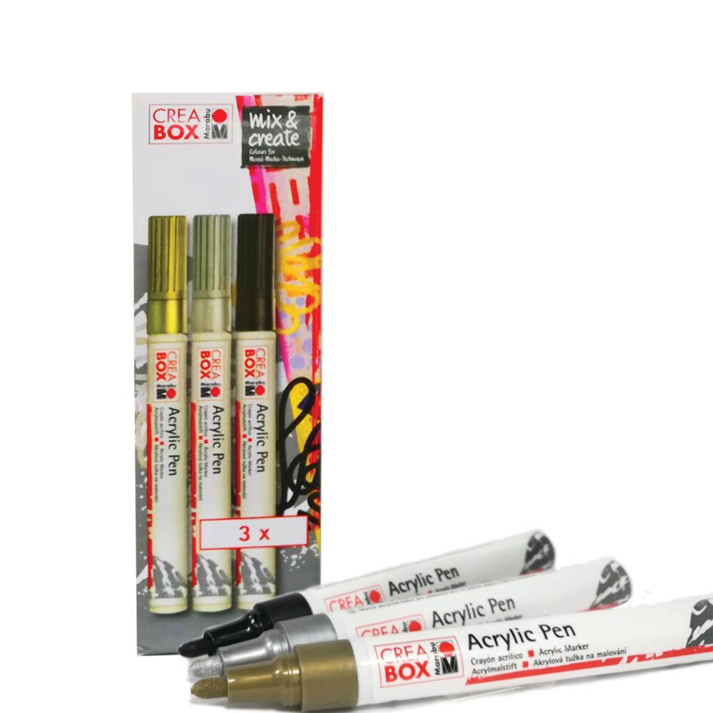ปากกา Acrylic Pen Marabu 160333 # 0122088000910 ดำ/ทอง/ | OfficeMate