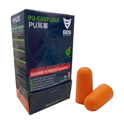 Foam earplug with cord (200 pair per box.) | OfficeMate