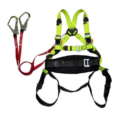 BEST ONE Full Body Harness + Double Lanyards with Absorber. | OfficeMate
