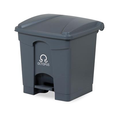 PB-30 สีเทา ถังขยะขาเหยียบ ทรงเหลี่ยม 30 ลิตร | OfficeMate