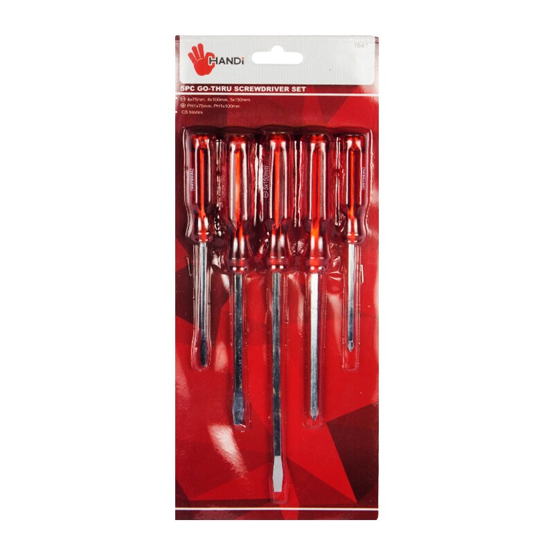 ชุดไขควง HANDI รุ่น 1641 (แพ็ค 5 ชิ้น) สีแดง - ดำ | OfficeMate