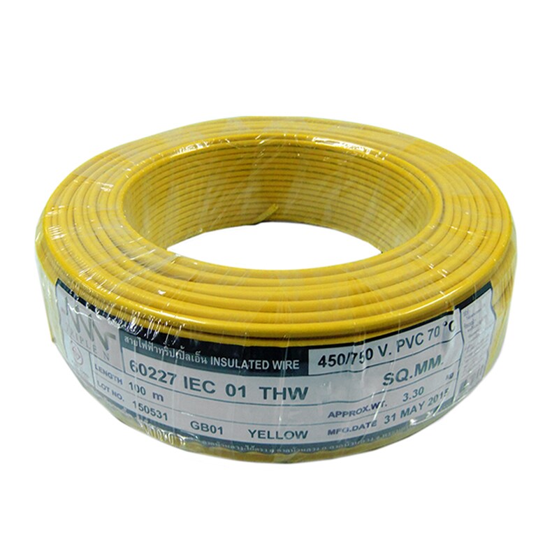 สายไฟ NNN รุ่น IEC 01 THW 1x6.0 Sq.mm. ขนาด 100 เมตร สี | OfficeMate