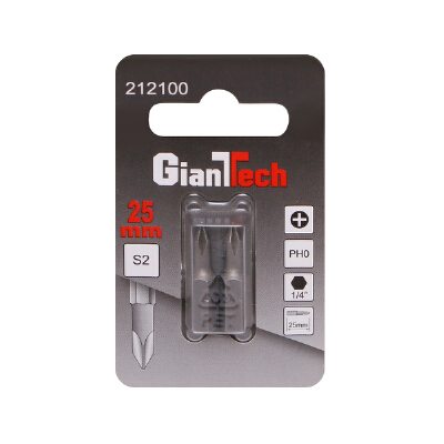 ดอกไขควงสี่แฉก GIANT TECH รุ่น 212100 ขนาด PH 0 x 25 | OfficeMate