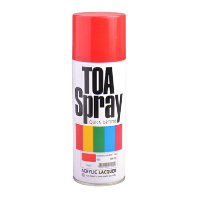 สีสเปรย์ อเนกประสงค์ TOA รุ่น 0003 ขนาด 400 ซีซี. แดง | OfficeMate